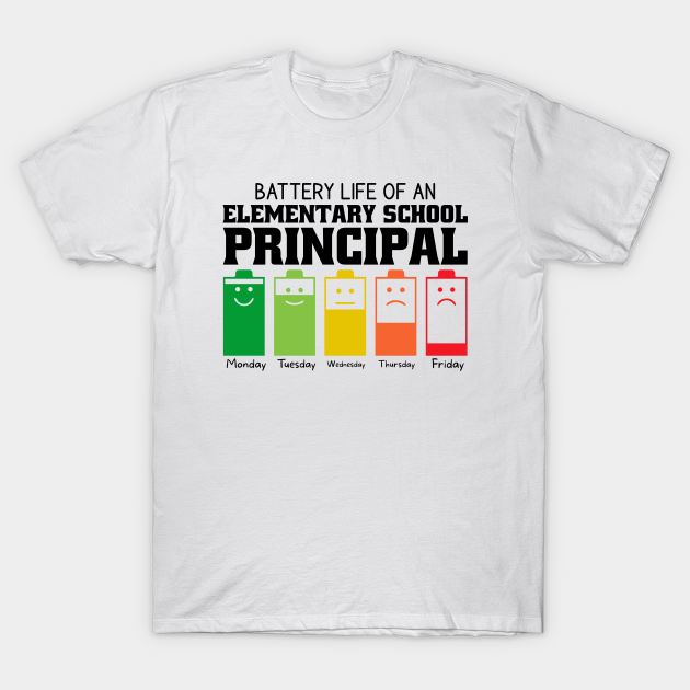Battery Life Of An Elementary School Principal Elementary School Principal T Shirt TeePublic battery-life-of-an-elementary-school-principal-elementary-school-principal-t-shirt-teepublic